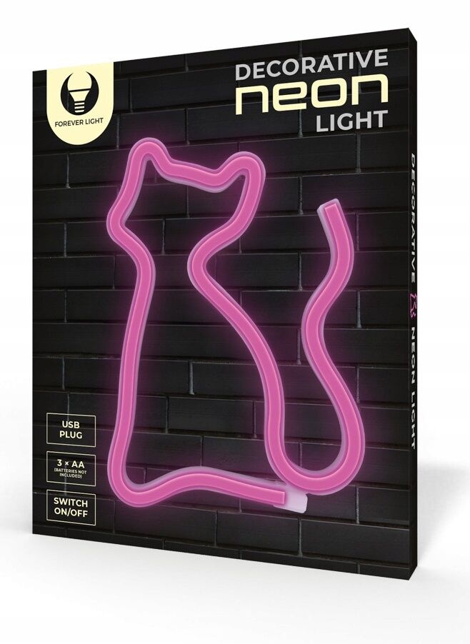 Neon LED kot różowy FLNEO4 forever light - Bricomarche.pl