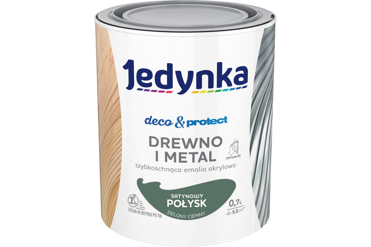 Farba akrylowa Jedynka Deco&Protect Drewno i Metal Satynowy Połysk ...