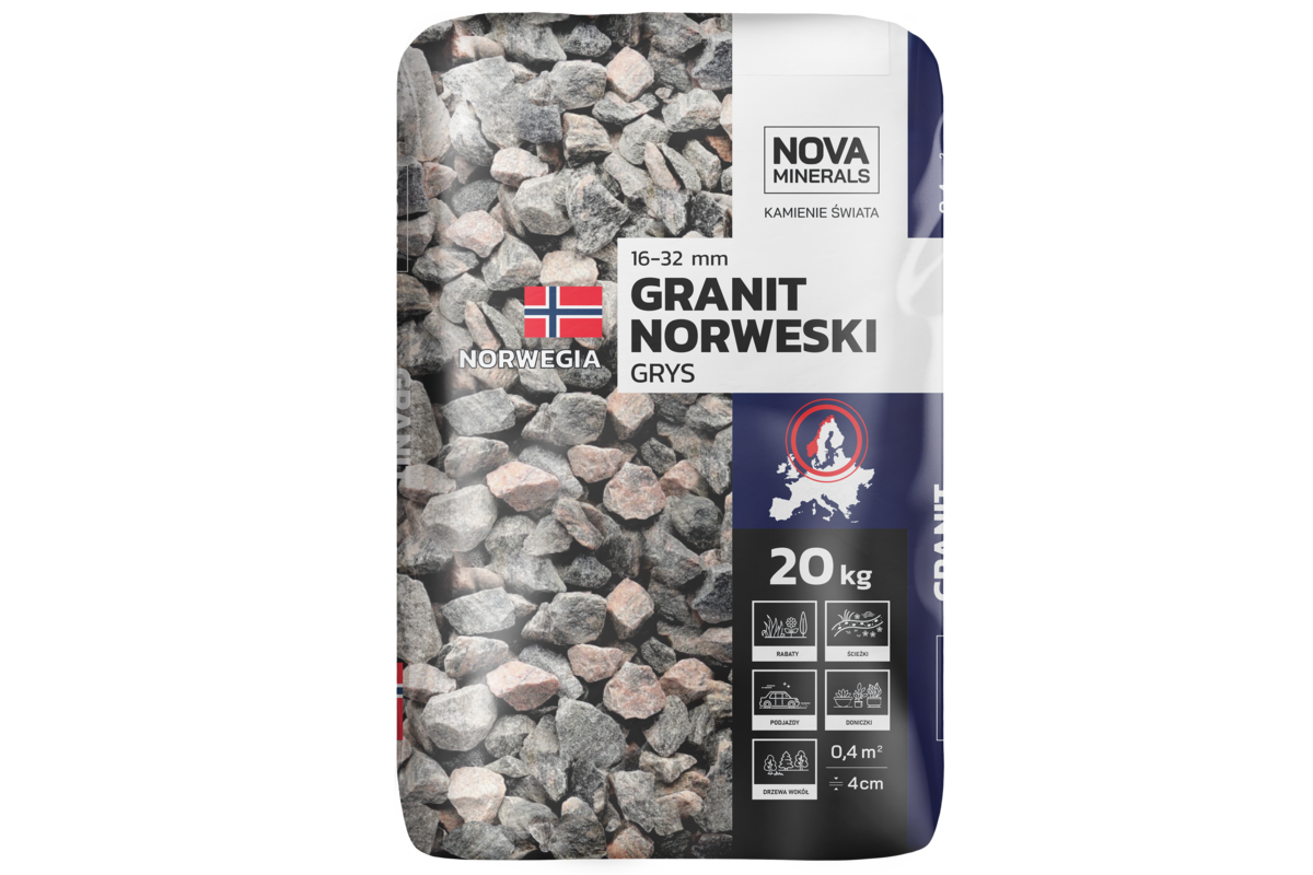 Grys granitowy Norweski 16-32 mm 20 kg - Bricomarche.pl
